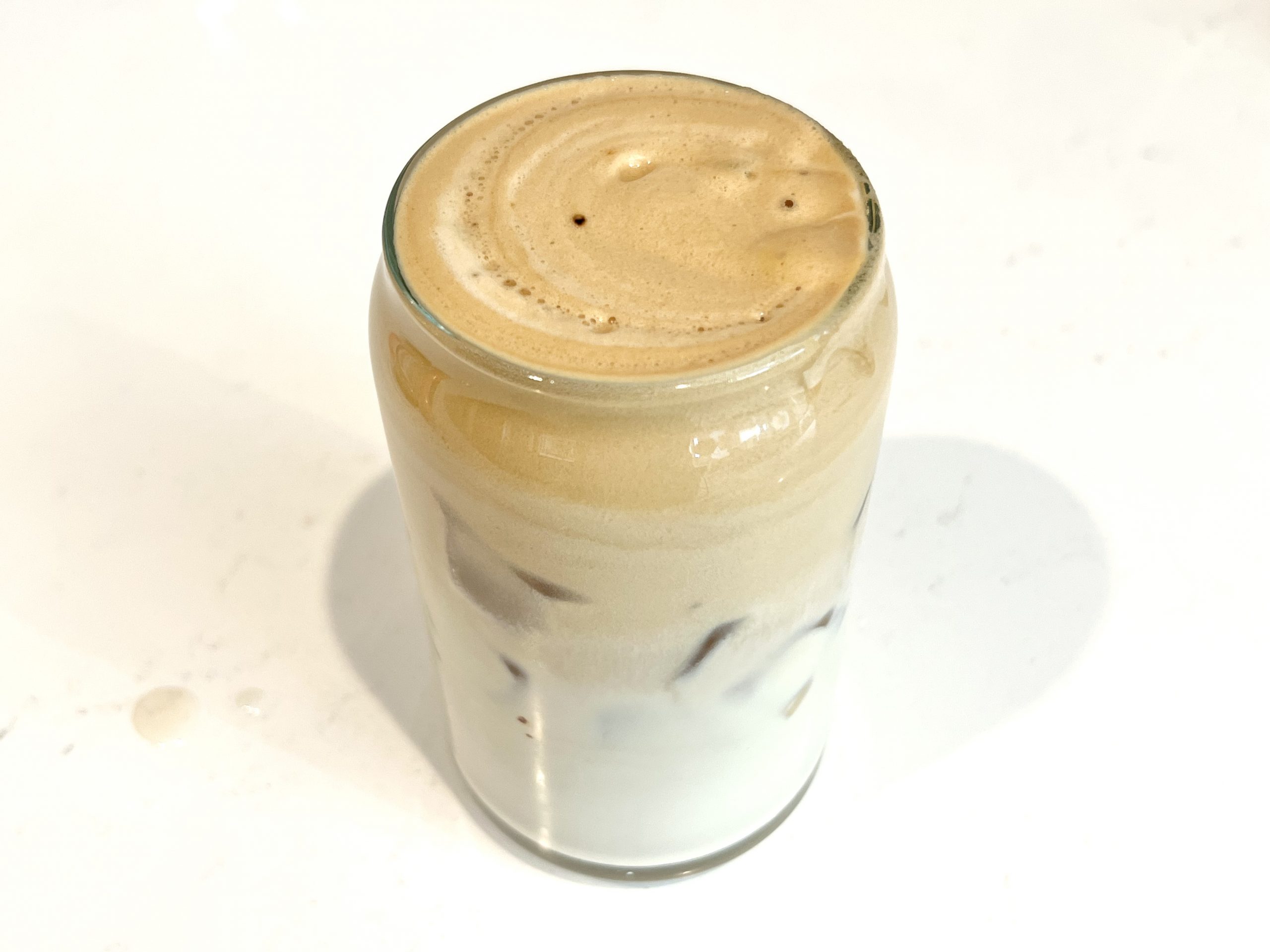 Easy Upside Down Iced Dalgona Coffee Recipe - What The Froth