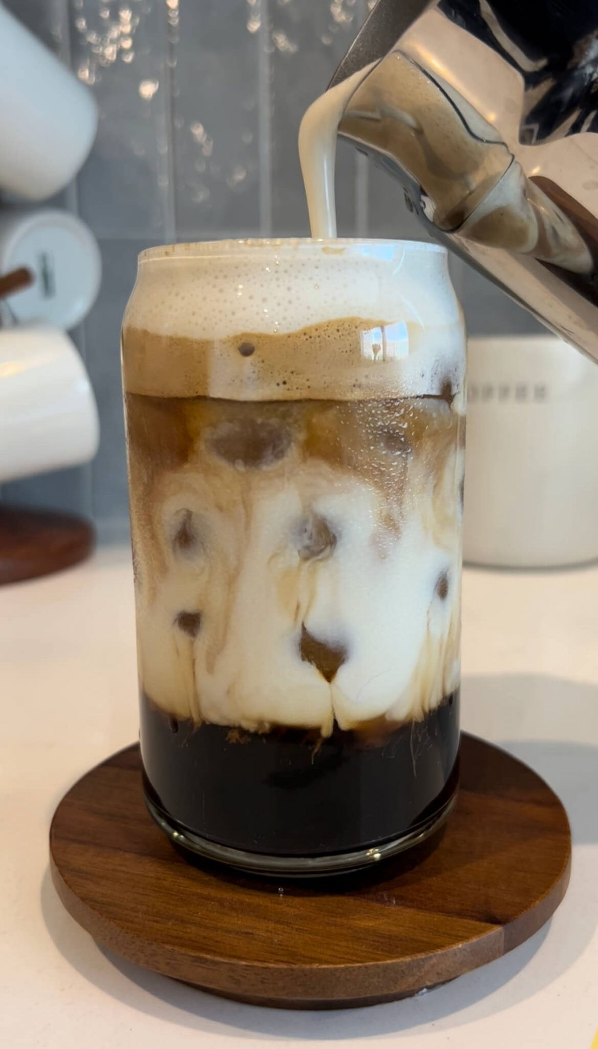 The BEST Iced Nespresso Brown Sugar Oatmilk Latte - What The Froth