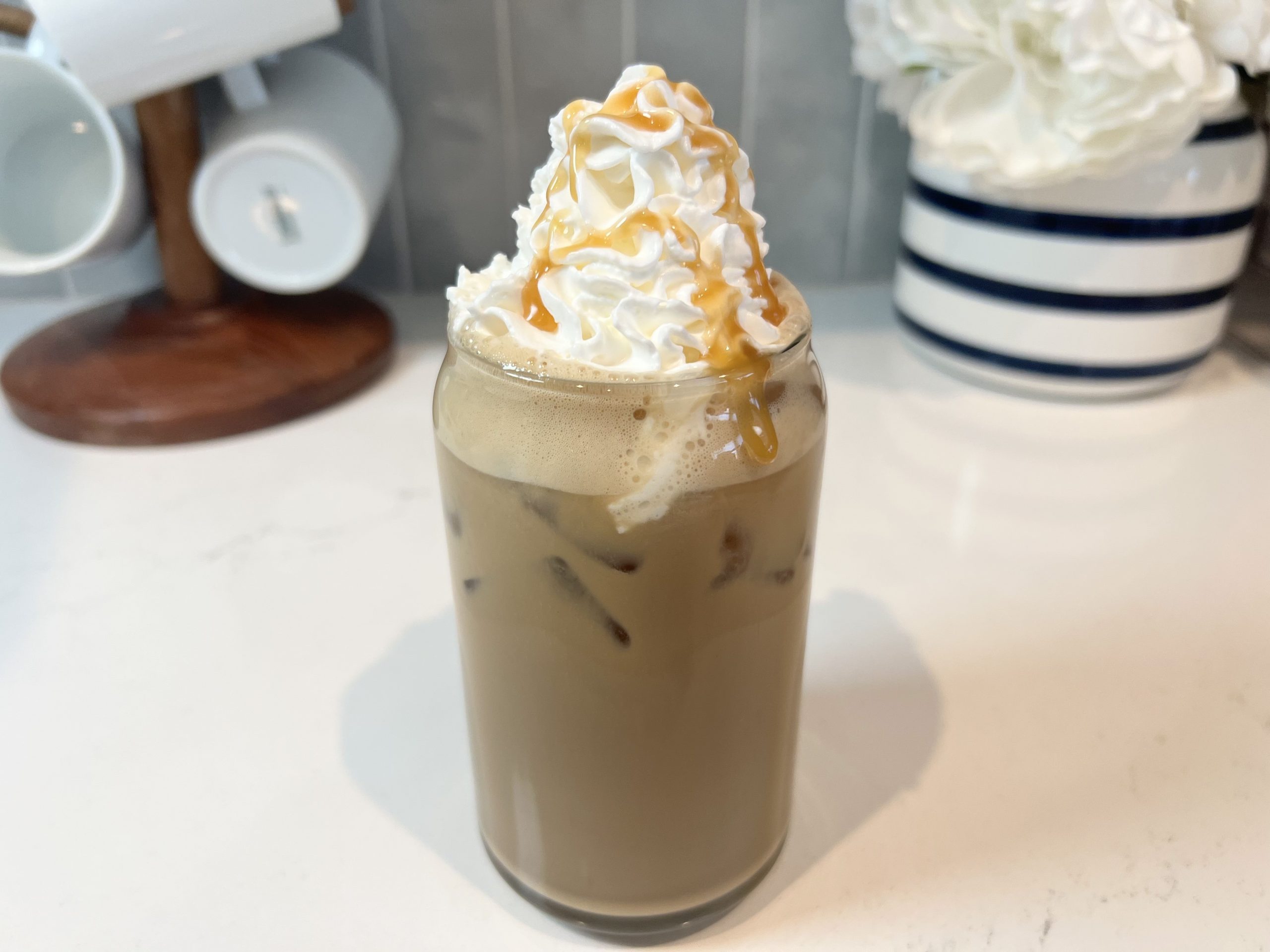 The Best Iced Caramel Latte Ever! - What The Froth