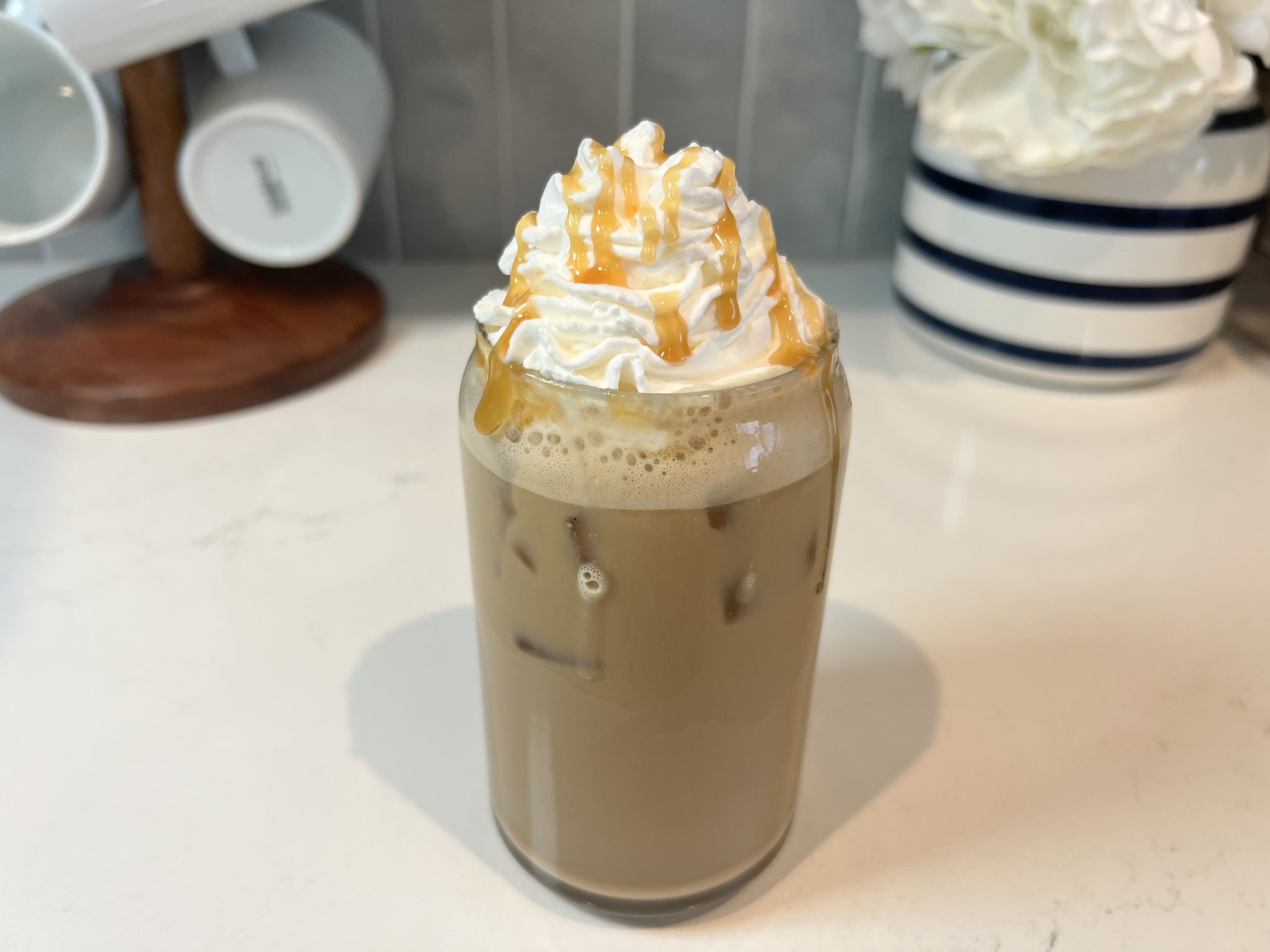 The Best Iced Caramel Latte Ever! - What The Froth