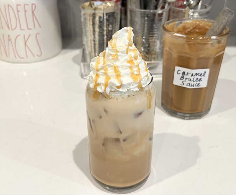 Iced Caramel Brulee Latte Like Starbucks - What The Froth