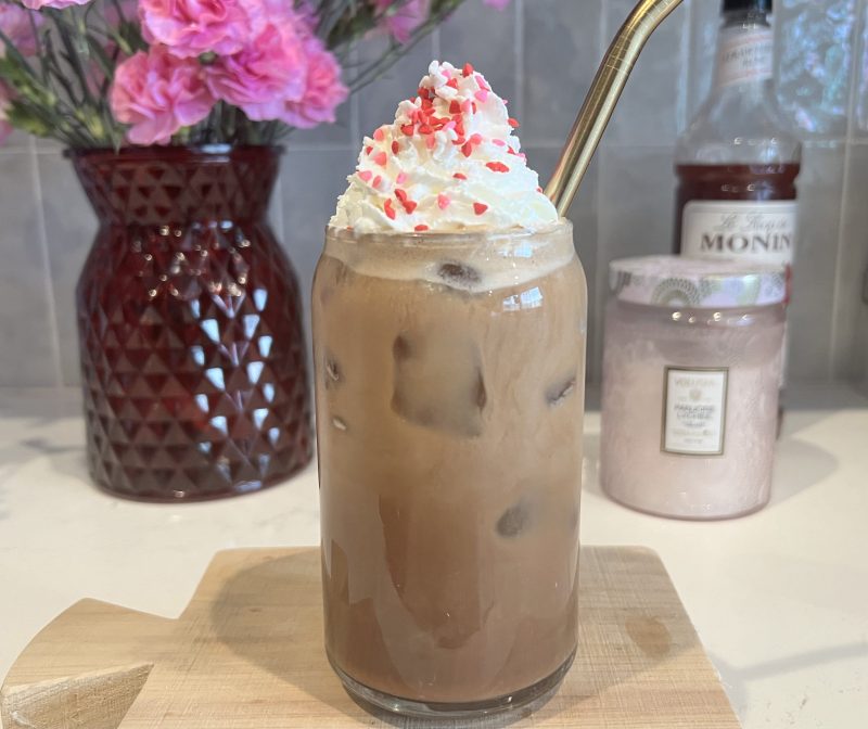 Easy & Delicious Iced Strawberry Mocha Recipe - What The Froth
