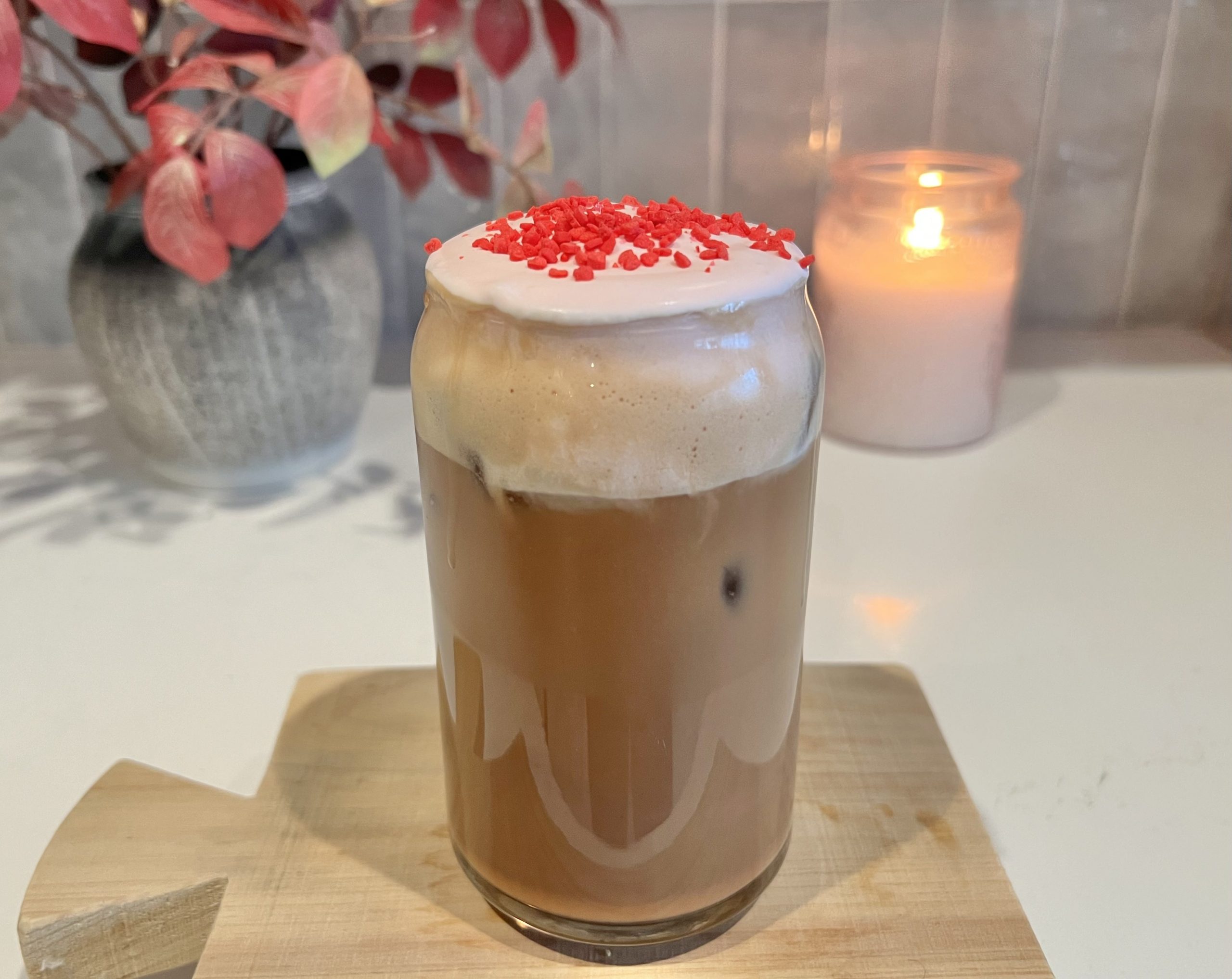 The Best Iced Raspberry Mocha With Raspberry Cold Foam - What The Froth