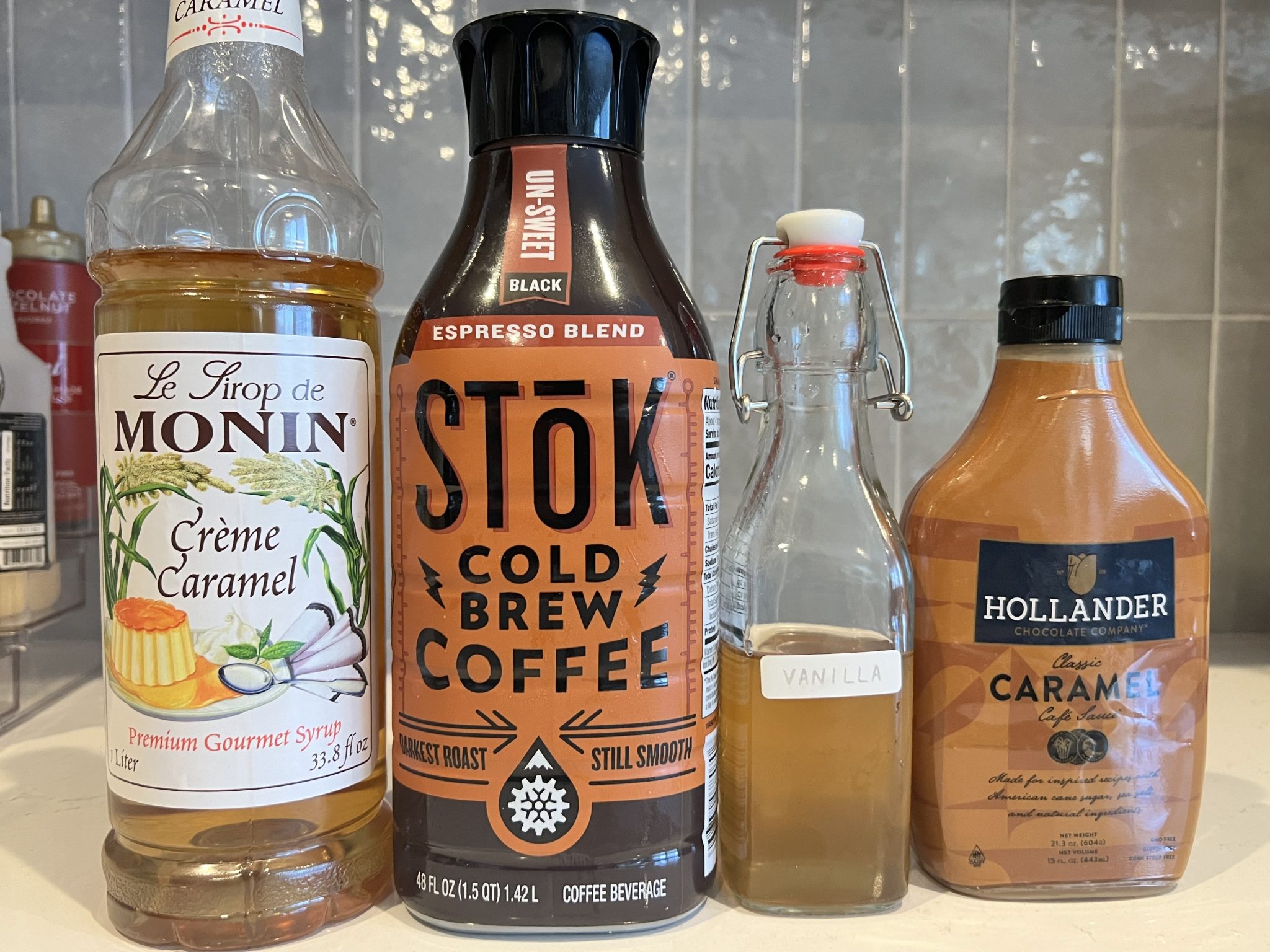 Easy Caramel Vanilla Iced Coffee with Vanilla Cold Foam - What The Froth