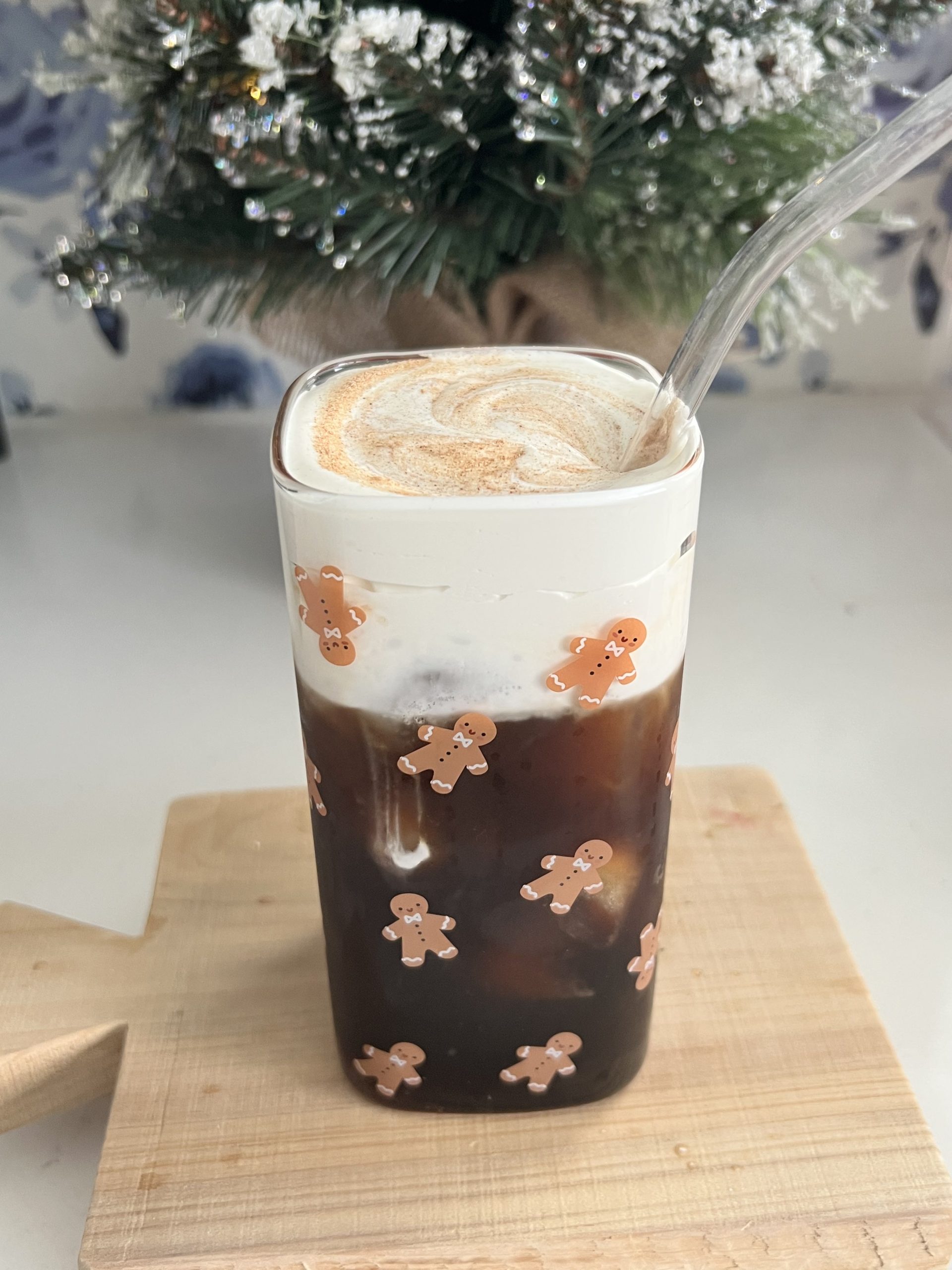 Easy Gingerbread Iced Coffee with Gingerbread Cold Foam - What The Froth